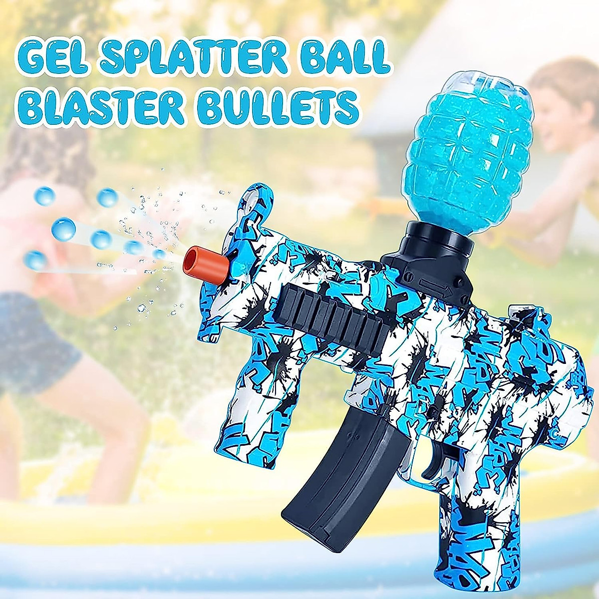 YIQUDUO Gel Balls Blaster Ammo 7-8mm(5 Pack,150000 Pcs), Gel Water Blaster Refill Ammo for Splat Gun, Gel Bullets for Splat Ball Blaster, Made of Non-Toxic Eco Friendly Material, for Ages 14+