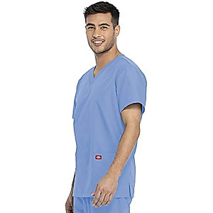 Dickies Men & Women Top and Pant Scrubs Set Plus Size DKP520C, 3XL, Ciel