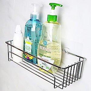 Mivvosakuki 2pcs Shower Caddy Adhesive Replacement,Shower Shelves Adhesive Strip Pad Shower Organizer Sticker Replacement Bathroom Heavy Duty Strong Sticky Wall Adhesive