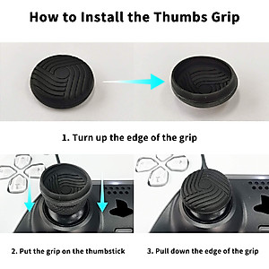 eXtremeRate PlayVital Samurai Edition Black Anti-Slip Controller Silicone Skin for ps5, Ergonomic Soft Rubber Protective Case for ps5 Controller with Black Thumb Stick Caps