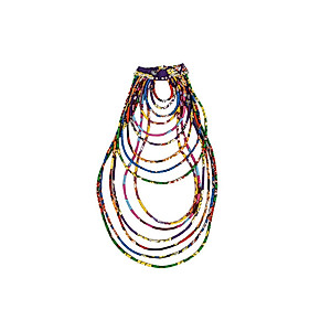 AFRICSTYLE African Necklaces for Women Jewelry Ladies Necklace Ankara Fabric Necklace (Multicolor)