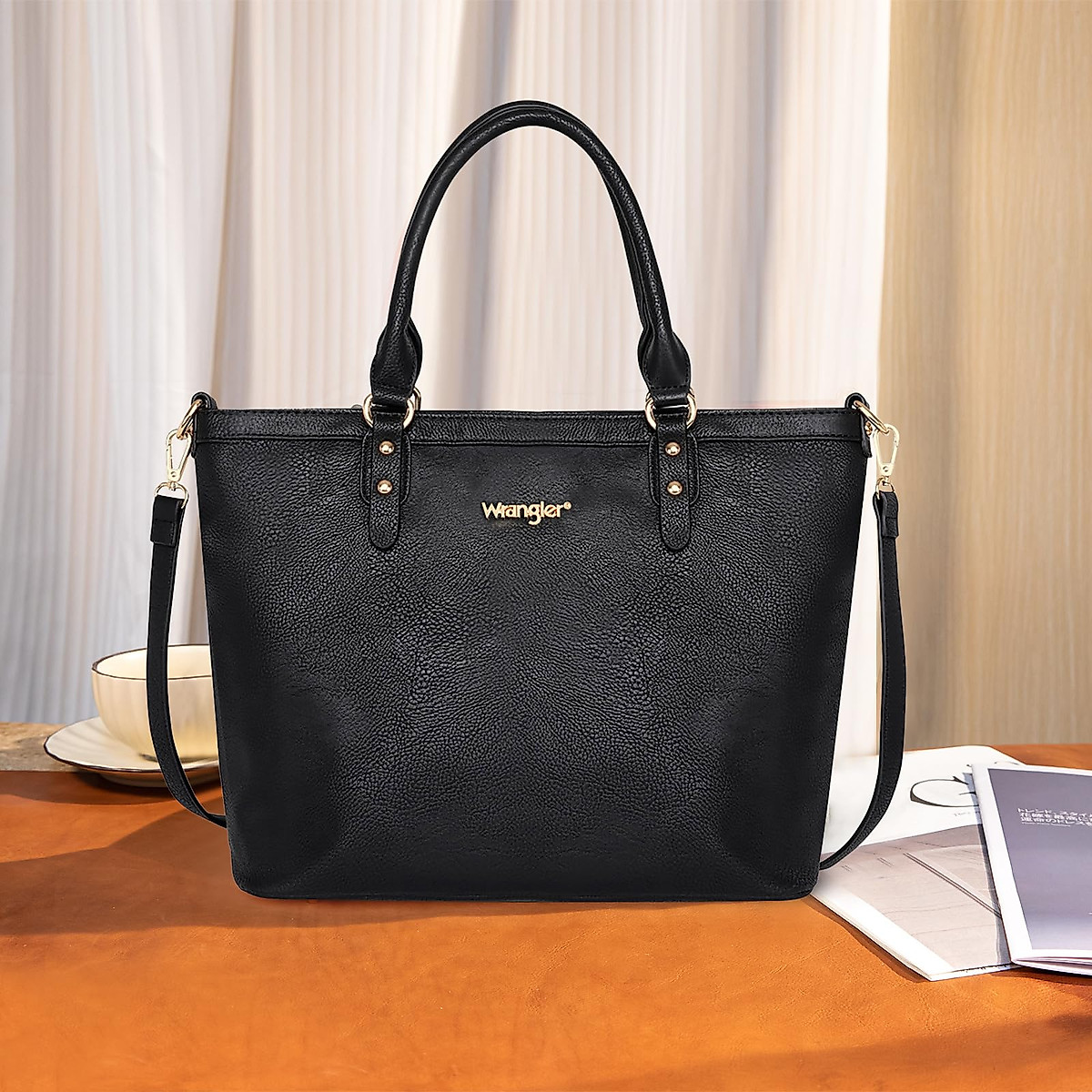 Montana West Tote Bag for Women Zipper Large Tote Purse Adjustable Strap Work Top Satchel Handbag Shoulder Hobo