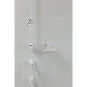 Umbra Flex Soap Dish with Patented Gel-Lock Technology Suction Cup, White