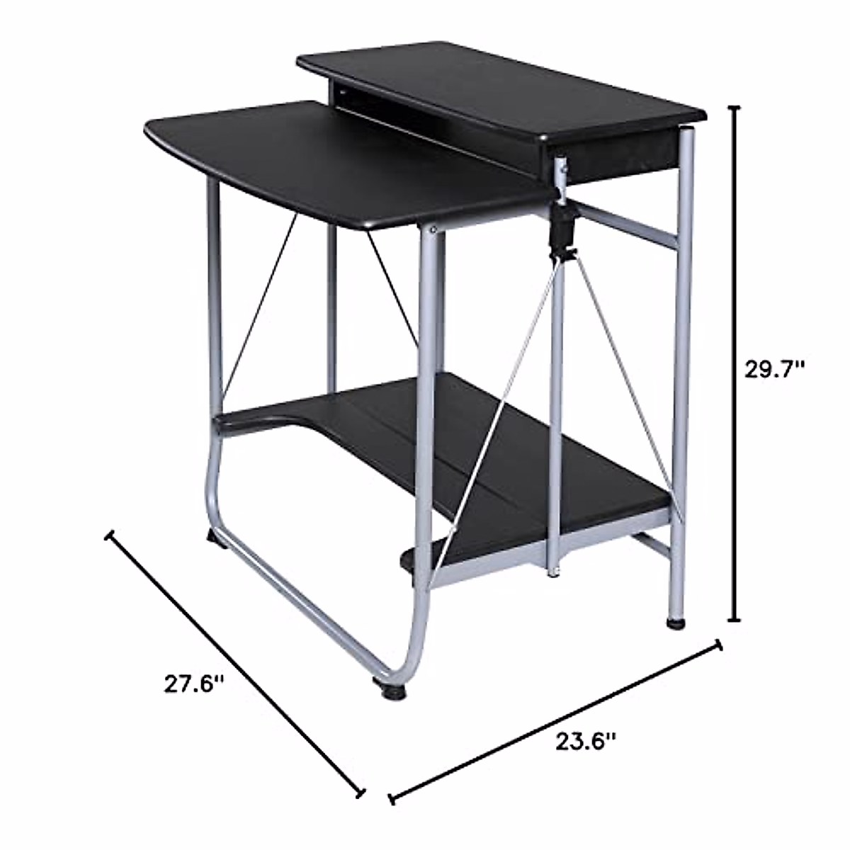 OneSpace Freeley Folding Computer Desk, Black