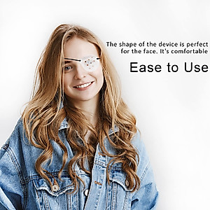 Vandorla Eye Shield, 2 Pcs Plastic Eye Shield Eye Patch for Eye Protection Eye Surgery Covering Breathable with 2 Elastic Rope, Transparent