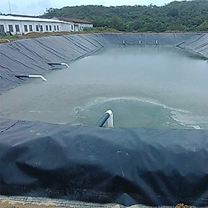 Firlar Rubber Pond Liner Black Pond Liner for Water Garden Ponds Streams Fountains, 6 x 6.6 Feet