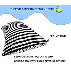 fuman 100% Cotton Toddler Pillowcases,2 Pack Soft and Breathable Travel Pillow Cases, 13"x 18",14"x 19"for Kids Bedding Great Shower Gift