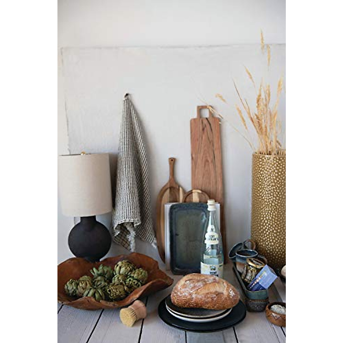 Bloomingville Rectangle Acacia Wood Cheese Square Handle Cutting Board, Brown