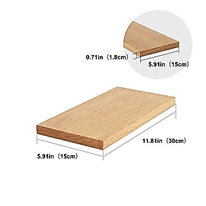 ASLASL Floating Shelves for Wall Decor Storage Set of 2 Wall Shelves with Invisible Metal Brackets Simple and Rustic Wall Shelves Suitable for Bedroom Living Room Bathroom Kitchen(Wood,11.81in)