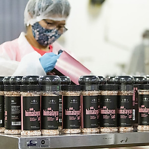 The Spice Lab Himalayan Salt - Coarse XL Grinder With Refill (30 oz) - Pink Himalayan Salt is Nutrient and Mineral Dense for Health - Gourmet Pure Crystal Kosher & Natural Certified