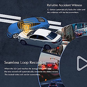 PRUVEEO 1440P + 1440P Dual Dash Cam Built-in GPS and WiFi Front and Inside, 4K 2160P for Cars Taxi, 24H Parking Monitor, Infrared Night Vision, G-Sensor, 2.0" LCD Loop Recording Car Camera