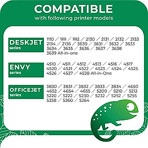 COLORETTO Remanufactured Printer Ink Cartridge Replacement for HP 63XL to use with Envy 4520 4516 Officejet 5255 5258 DeskJet 1112 3632 3639 1112 2130 3632 3633 3634 (2 Black) Combo Pack