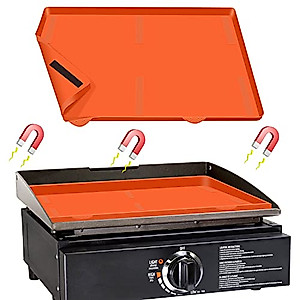 17" Griddle Mat Silicone for Blackstone, Magnetic Protective Cover Mats Blackstone Griddle Top Covers for Blackstone Protector Outdoor-Orange