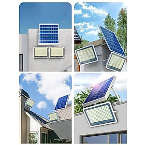 ZXXHNNAIH Solar Street Light IP67 Waterproofr Solar Parking Lot Lights, with 16.4ft Cable and Remote Control Solar Shed Light,for Yard Gazebo Shed Barn