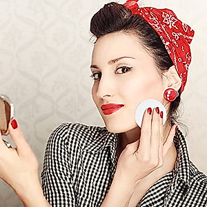 Molain Round Sponge Puff Set 24 Pieces 2.2 Inch Soft Mini Facial Loose Powder Blender Pads Applicator For Liquid Foundation Setting Holder Makeup Beauty Cosmetic Cleanser Washing (White)