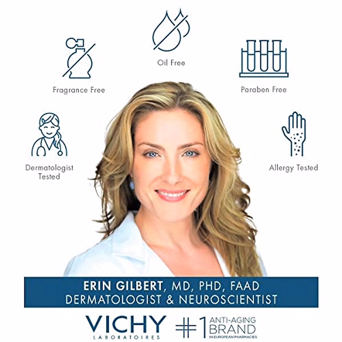 Vichy 24-Hour Dry-Touch Roll-On Deodorant, Aluminum-Free with Invisible Residue-Free Clear Finish, Safe for Sensitive Skin, 1.69 Ounce (Pack of 1)