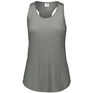 Augusta Sportswear Girls Lux Tri-Blend Tank, Grey Heather, L