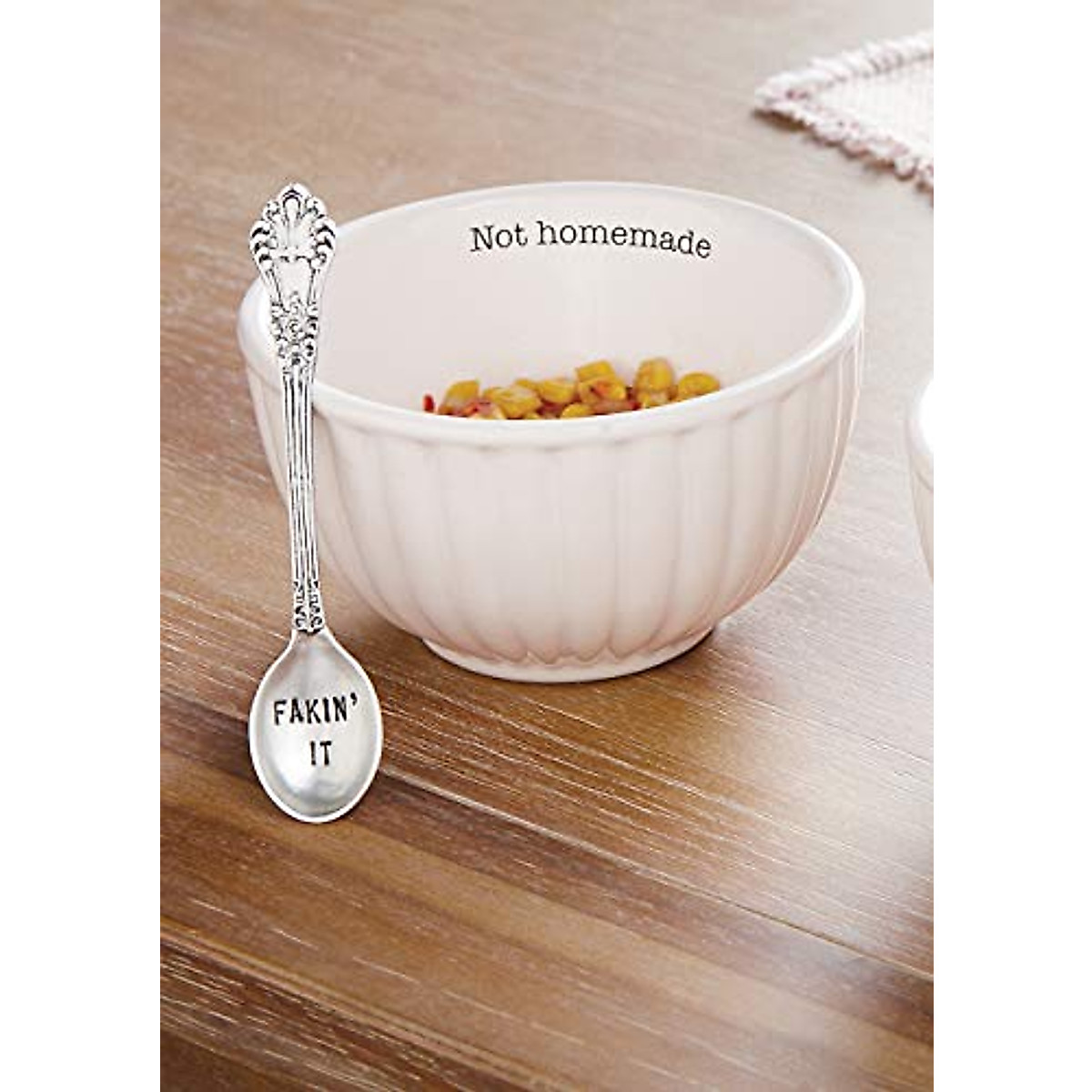 Mud Pie Not Homemade Dip Bowl with Spoon, Not Homemade