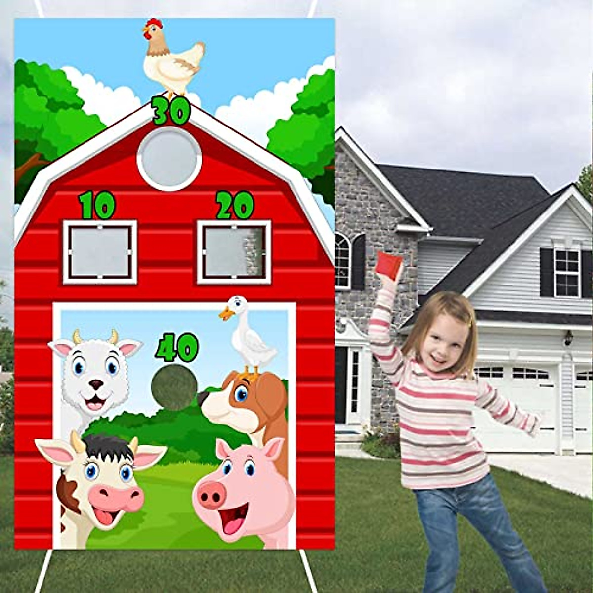 Farm Theme Toss Game Banner | Party Decor & Backdrop