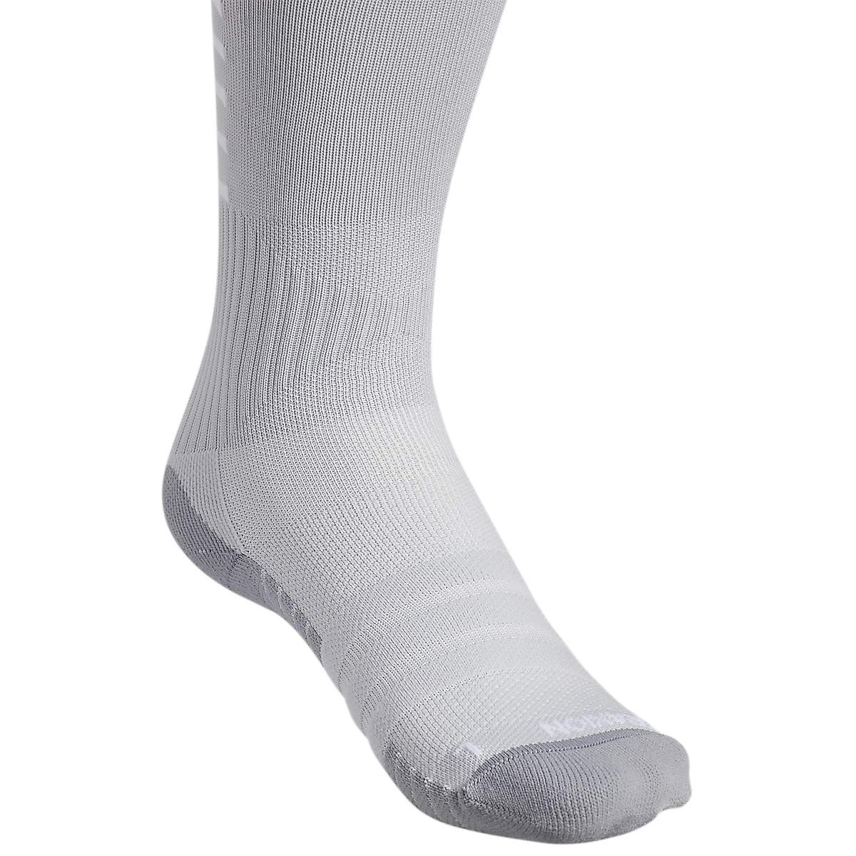 adidas Speed 2 Soccer Socks for Boys, Girls, Men and Women (1-Pair), Team Light Grey/White/Light Onix Grey, Small