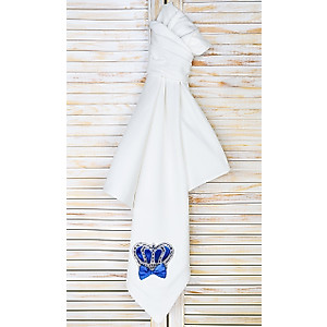 Lilax Baby Boy Newborn Crown Jewels Swaddle Receiving Blanket Royal Blue