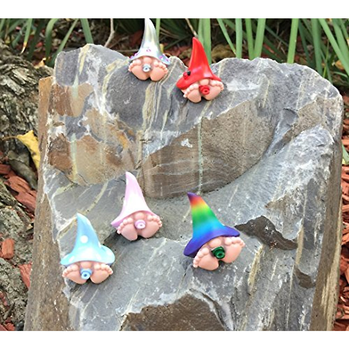 Miniature Baby Gnome “Toby” – The Baby Gnome with The Polka Dot Blue Hat for The Fairy Garden