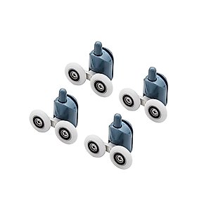 Double Pop Up Wheels Sliding Shower Door Rollers Runners Pulleys Screw Cover Cap Cabin Room (Color : DW-114-8PCS Size : 25mm) (Dw 114)
