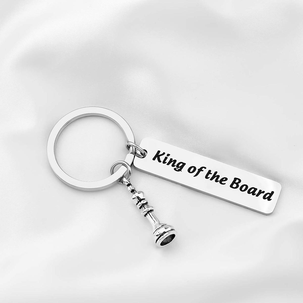 POTIY Chess Gift King of The Board Game Keychain Chess Keychain for Chess Player Chess Lover Chess Master (King)