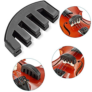 Onwon Rubber 4/4 Violin Practice Mute - Made of Soft Rubber, Won't Effect the Tone But Give a Mellowe Sound, Violin Mute, Violin Practice Silencer