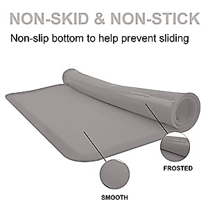 Kids Silicone Placemats, Baby Placemats for Kids Toddler Children Reusable Non-Slip Table Mats Baby Food Mats for Restaurant, 2 Pack, Dark Gray