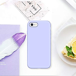 YINLAI iPhone SE 2020 Case,iPhone SE 2022 Case,iPhone 8 Case iPhone 7 Case Slim Liquid Silicone Women Girls Men Shockproof Protective Phone Cover for iPhone SE 3rd/2nd Gen 4.7 Inch, Lavender Purple