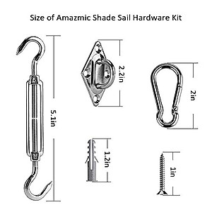 Ankuka Waterproof Sun Shade Sail Canopy Rectangle UV Block for Outdoor Patio and Garden, Yard Activities 2022 (Hardware Kits)