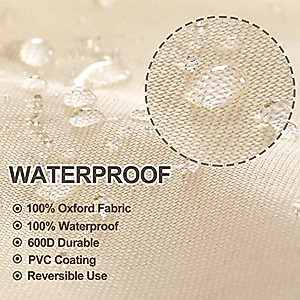 Slan Arrow Patio Chair Covers 2 Pack, Outdoor Lawn Furniture Covers, Waterproof Lounge Deep Seat Covers, 600D Heavy Duty Outdoor Chair Covers (32" W x 37" D x 36" H)