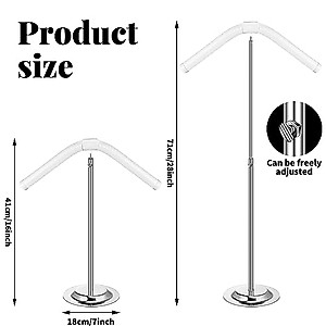 Amyhill Flexible Shoulder Stand Adult Adjustable T Shirt Display for Vendors Black Metal Clothes Hanger Rack Portable Hanging Clothing Display for Drying Iron Steaming Garment Coat Holder (1 Piece)