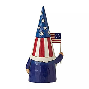 Enesco Jim Shore Heartwood Creek Gnomes Around The World American Patriotic Figurine, 5.5 Inch, Multicolor