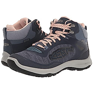 KEEN Women's Terradora Flex Mid Height Waterproof Hiking Boots, Vintage Indigo/Peachy, 6.5