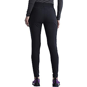 Form Scrub Pants for Women, Knit Drawstring Scrubs for Women CK095P, XXS Petite, Black