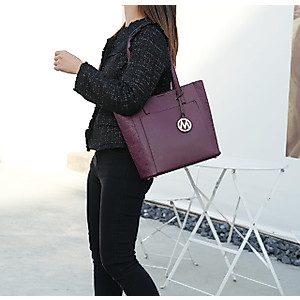 MKF Collection Tote Bag for Women, vegan Leather Large Top Handle Handbag Fashion Shoulder Bag Purse By Mia K