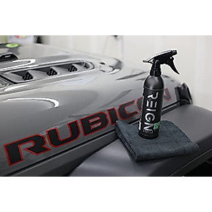 Reign System Ceramic Waterless Wash 16 Oz - Clean and Protect Your Car In One Easy Step - Extremely Slick - Professional Grade Ceramic - Deep Shine - Wet Or Dry Application For Your Car Detailing Kit