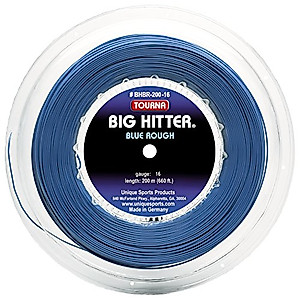 Tourna Big Hitter Blue Rough 16g Reel Maximum Spin Polyester Tennis String
