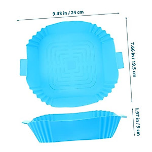 Luxshiny Air Fryer Pan Deep Fryer Airfryer Oven Air Fryer Oven Pan 3pcs Baking Oven Silicone Pot Air Fryer Cooking Pot Non Stick Air Fryer Liner Reusable Silicone Liner Silica Gel