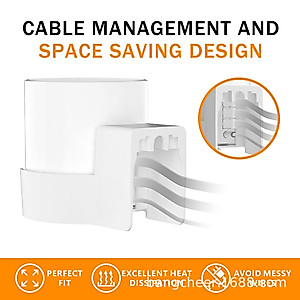 For TP Link Deco X20 /X50 /X55 /X60 / Deco Mesh Home WiFi 6 System Simple and Robust Wall Mount Stand Mount TP Link Deco X20/X50/X55/X60/Deco Mesh Holder with Cable Management (White, 2 PCS)