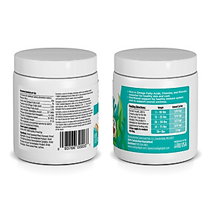 Solid Gold SeaMeal Cat & Dog Food Topper - Kelp Powder Dog & Cat Multivitamin - Omega 3 & Digestive Enzymes for Skin & Coat, Gut + Immune Support - 5 oz