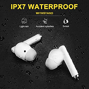 yobola Wireless Earbuds, Bluetooth Earbuds in Ear Deep Bass HiFi Stereo, IPX7 Waterproof Bluetooth Headphones 5.3 Touch Control, Wireless Headphones 4 Microphone Clear Call, Lightweight and Fit