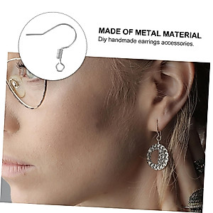 TEHAUX Earring Accessories Kit 50pcs Earring Hooks in Silver Copper Safe and Easy to Wear for DIY Jewelry