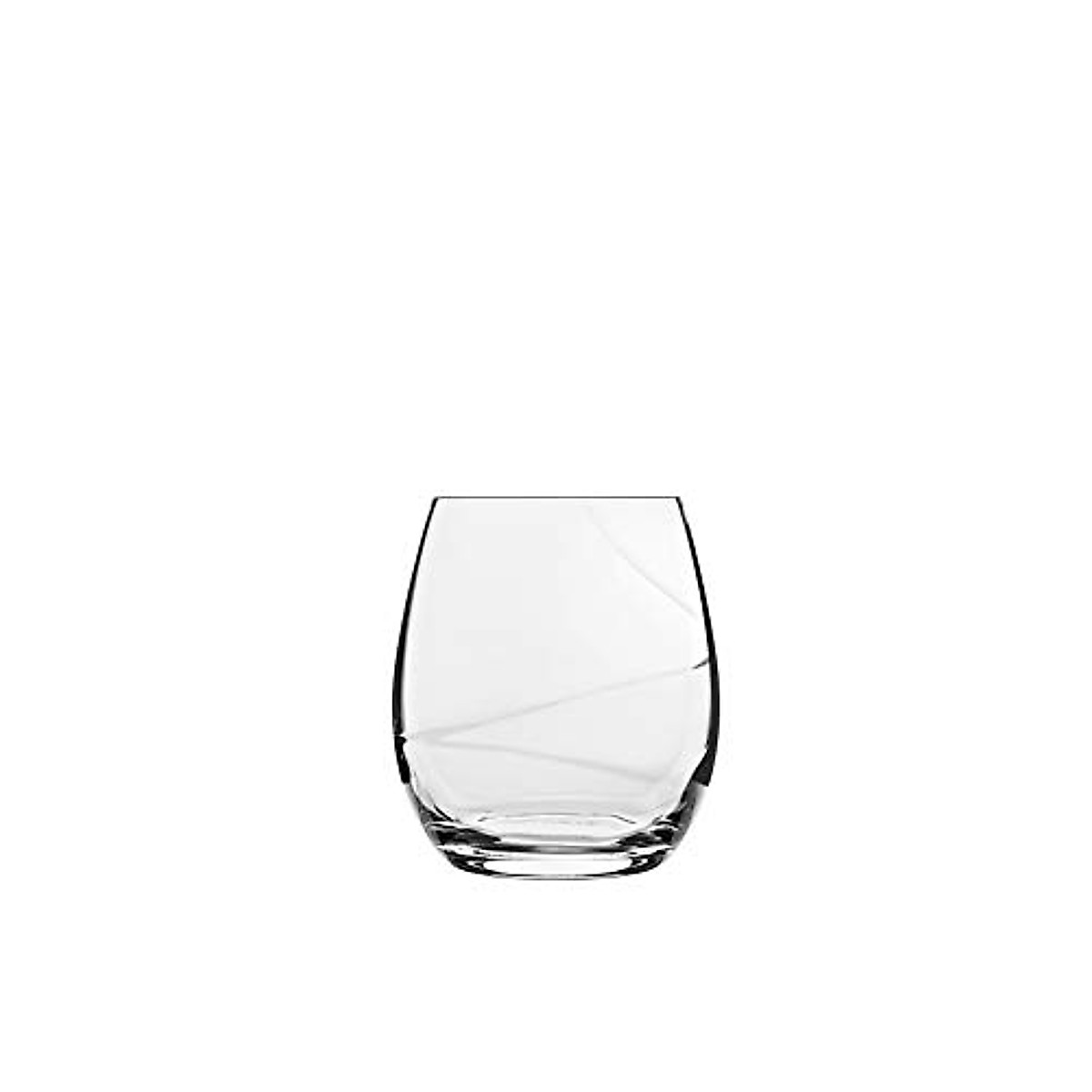 Luigi Bormioli Aero 13.5 oz Stemless Wine Multipurpose Glasses (Set Of 6) : Ultra Clear Glass, Laser Cut Rim, Lead-Free, Elegant Drinking Glassware, Dishwasher Safe, Fine Quality