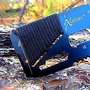 Wallet Survival Multitool 14-in-1 Portable Credit Card Sized for Camping Hiking Fishing EDC