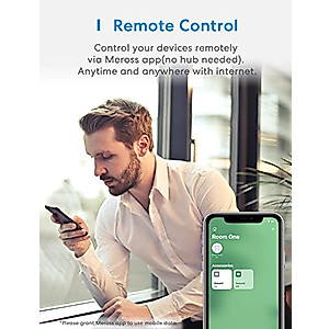 Smart Plug, Meross WiFi Dual Smart Outlet Supports Apple HomeKit, Siri, Alexa, Google Assistant & SmartThings, Voice & Remote Control, 10A, Timer, No Hub Required, 2.4GHz WiFi Only, 2 Pack