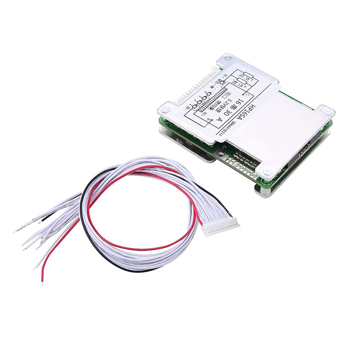 16S Lithium Battery Board, Battery Balance Board with Aluminum Heatsink(16 Strings 3.2V 30A Same Port Equalization)