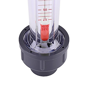 Akozon Rotameter Water Flow Meter Plastic Tube Type 25-250L/H Instantaneous Liquid Water Flow Meter Tube Flowmeter DN15 for Fertilizer l Fiber